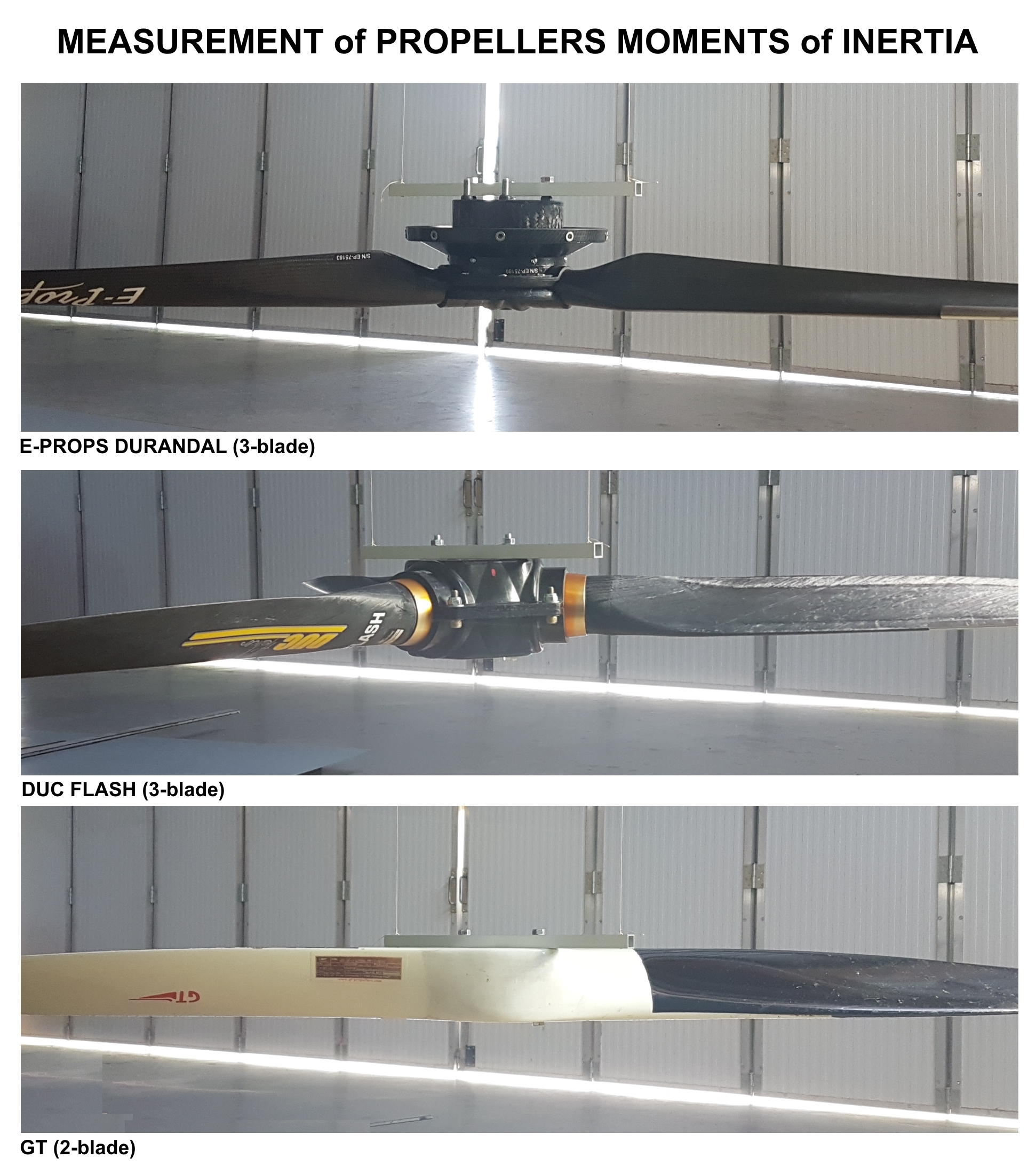 Measures of Propellers Moments of Inertia - E-PROPS Carbon-Titanium ...