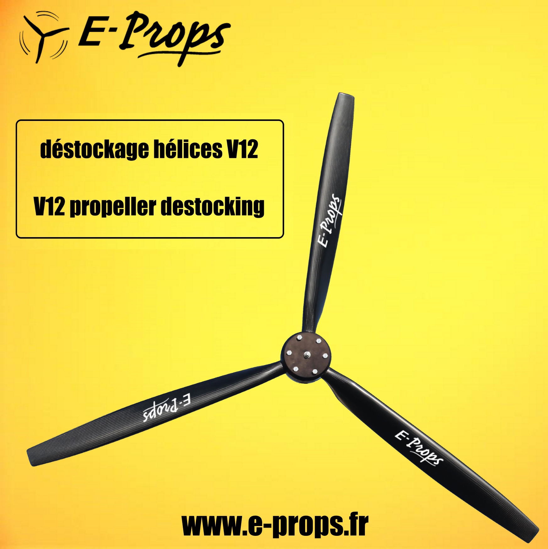 Destocking of 3-blade V12 for Rotax 912 & 912S - E-PROPS Carbon ...